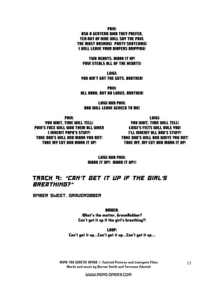 Repo! the genetic opera soundtrack (letras) | PDF