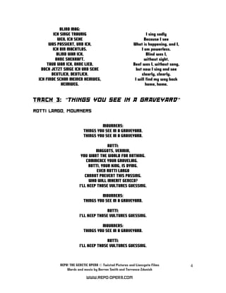 Repo! the genetic opera soundtrack (letras) | PDF