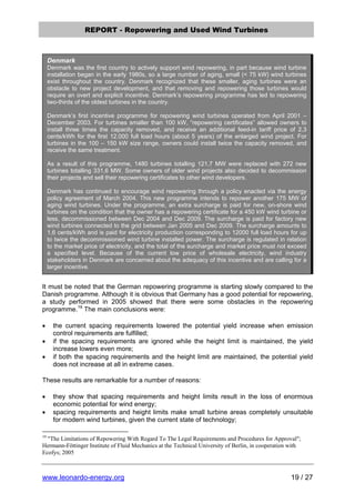 Repowering and Used Wind Turbines | PDF