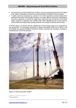 Repowering and Used Wind Turbines | PDF