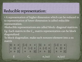reducible and irreducible representations | PPTX