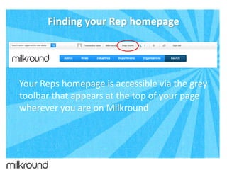 Using your Rep profile | PPT