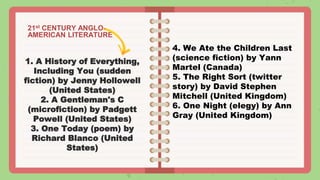 REPRESENTATIVE AUTHORS & TEXT ANGLO-AMERICAN.pptx