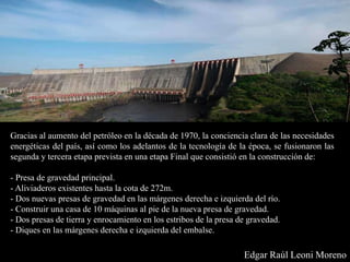 Edgar Raúl Leoni Moreno - Represa del Guri, la central hidroeléctrica ...