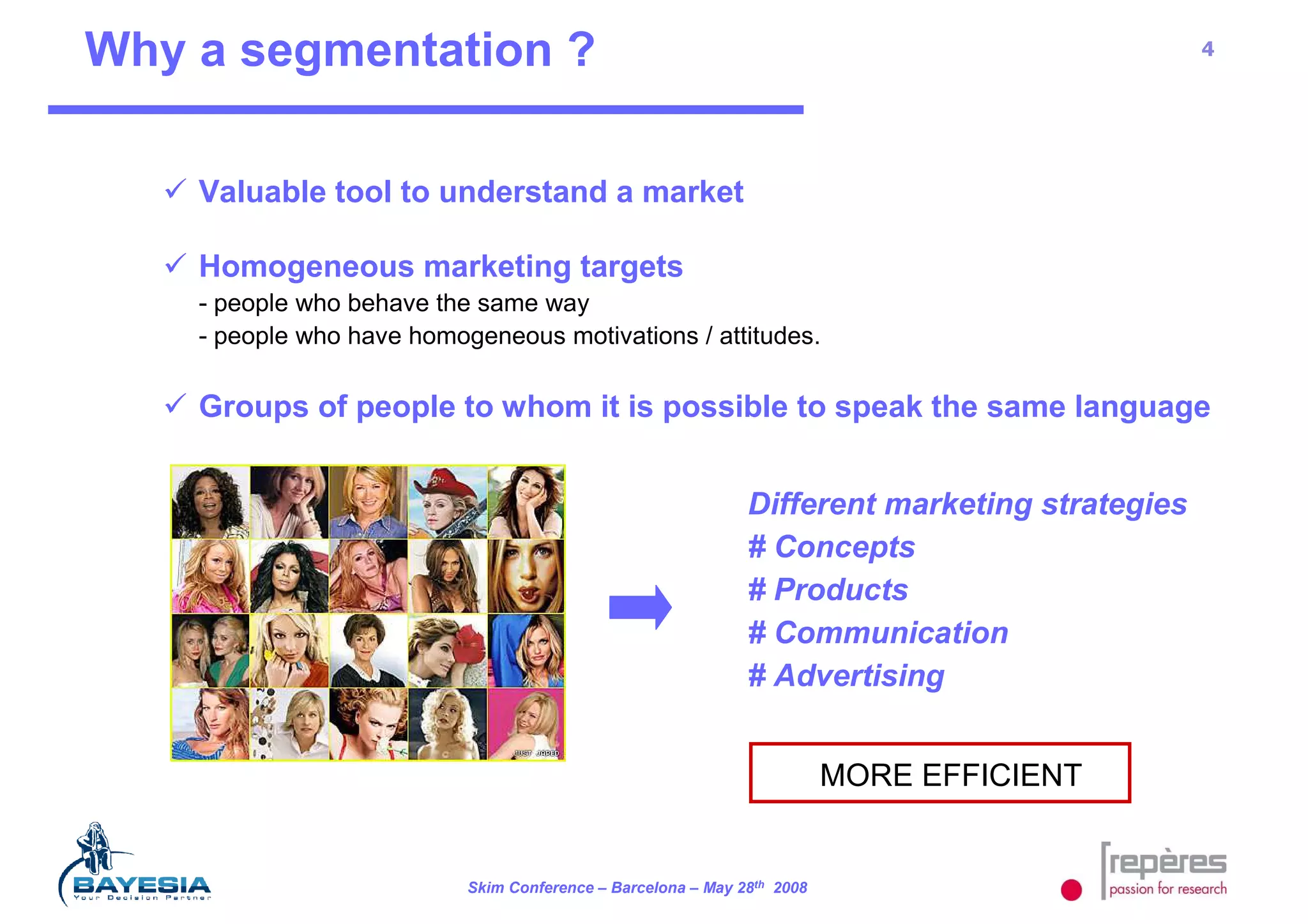 RepèRes Bayesia Consumer Segmentation Skim Conf08 | PDF