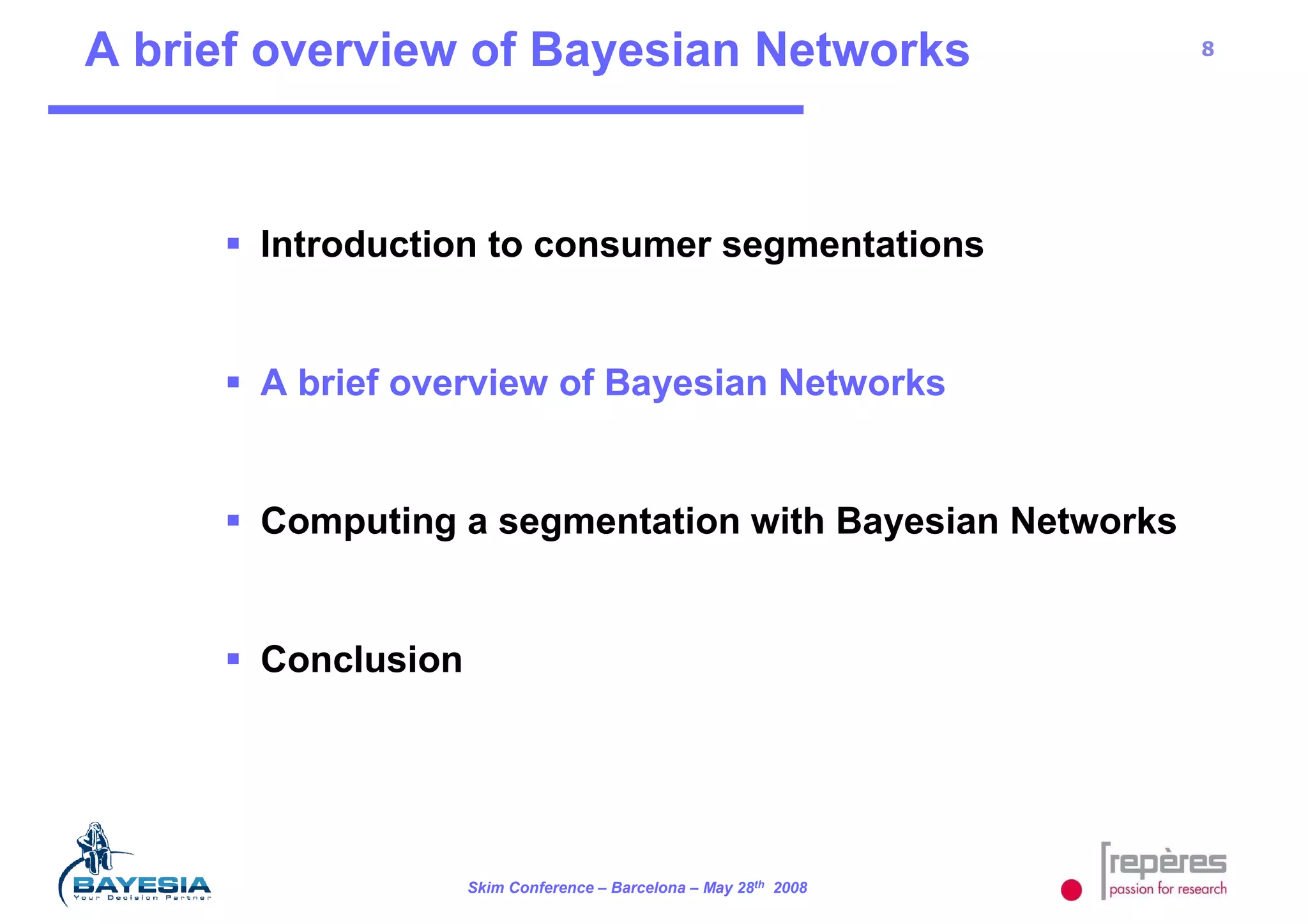 RepèRes Bayesia Consumer Segmentation Skim Conf08 | PDF
