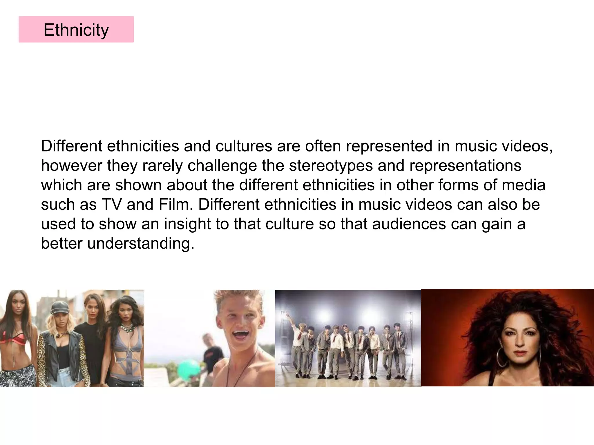 Representations in music videos | PPTX