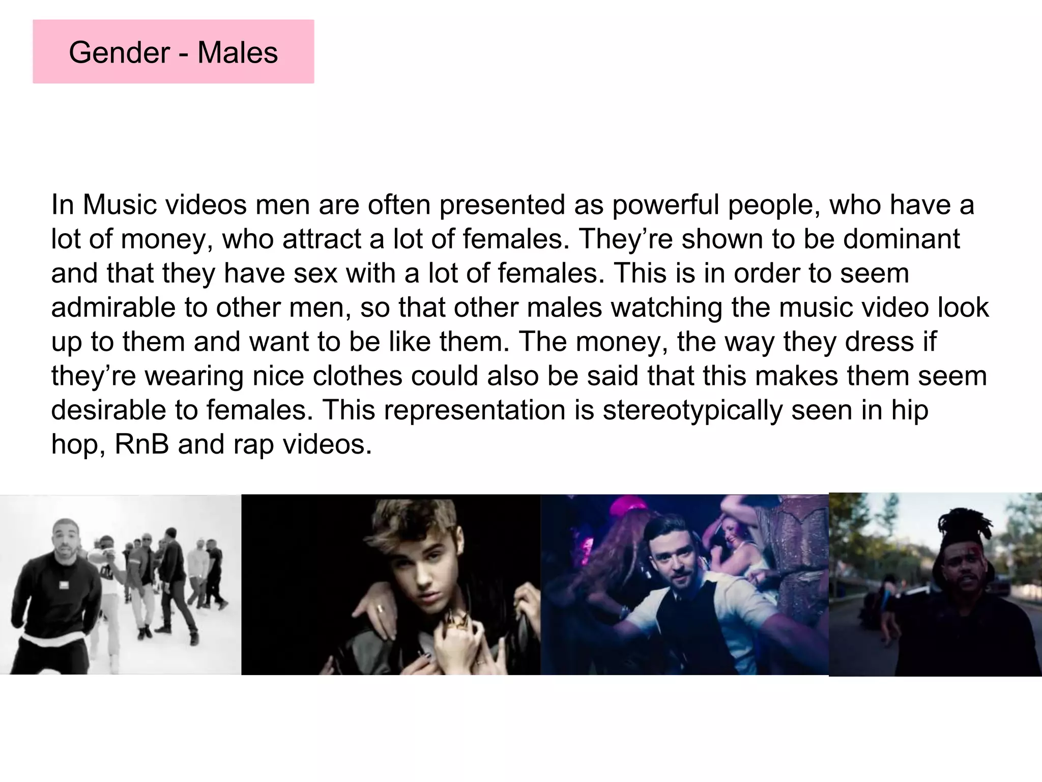 Representations in music videos | PPTX