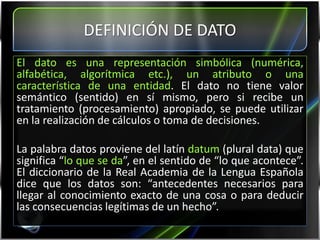 Representación y protección de diferentes tipos de datos. | PPTX