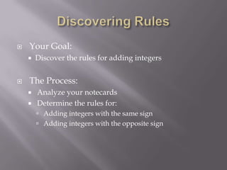 Represent addition and discover the rules web | PPT