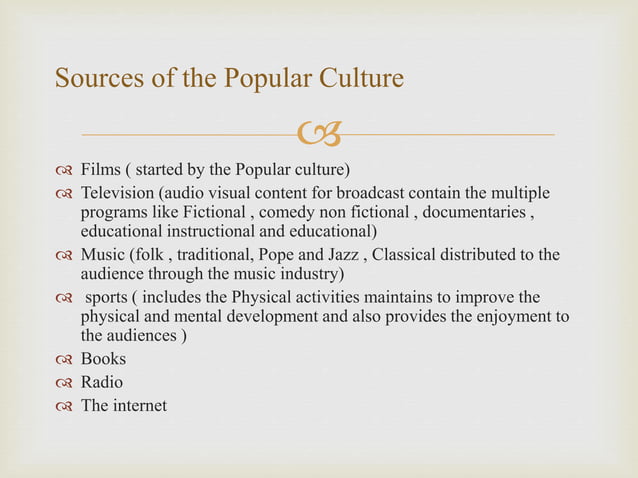 Representations and Popular Culture | PPTX