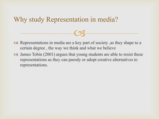 Representations and Popular Culture | PPTX