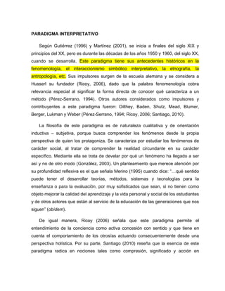 Representantes de los paradigmas de la investigación | PDF