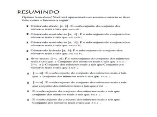 Representar intervalos numéricos na recta grduada | PPTX
