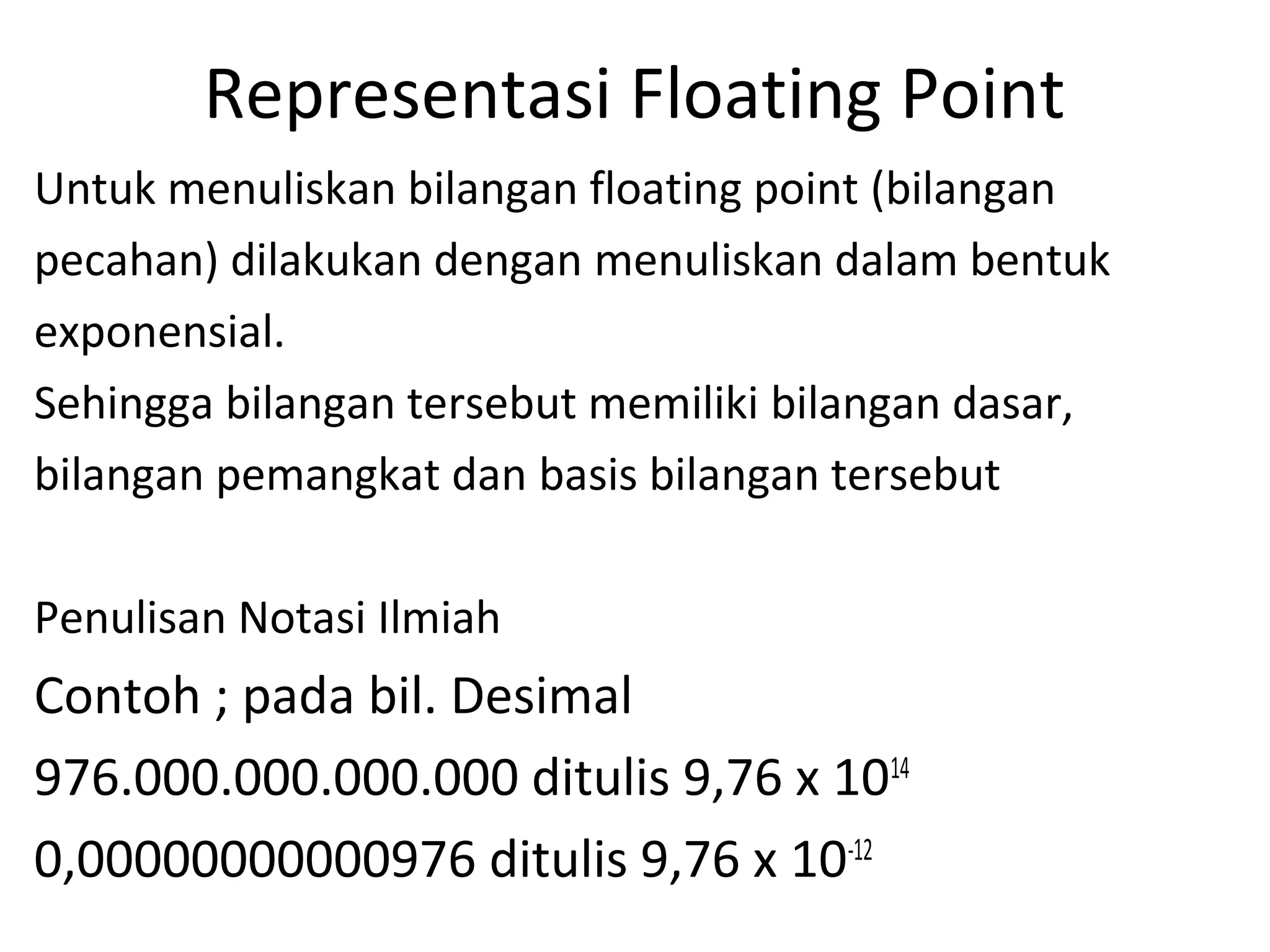 (Tugas) Representasi floating point | PPT