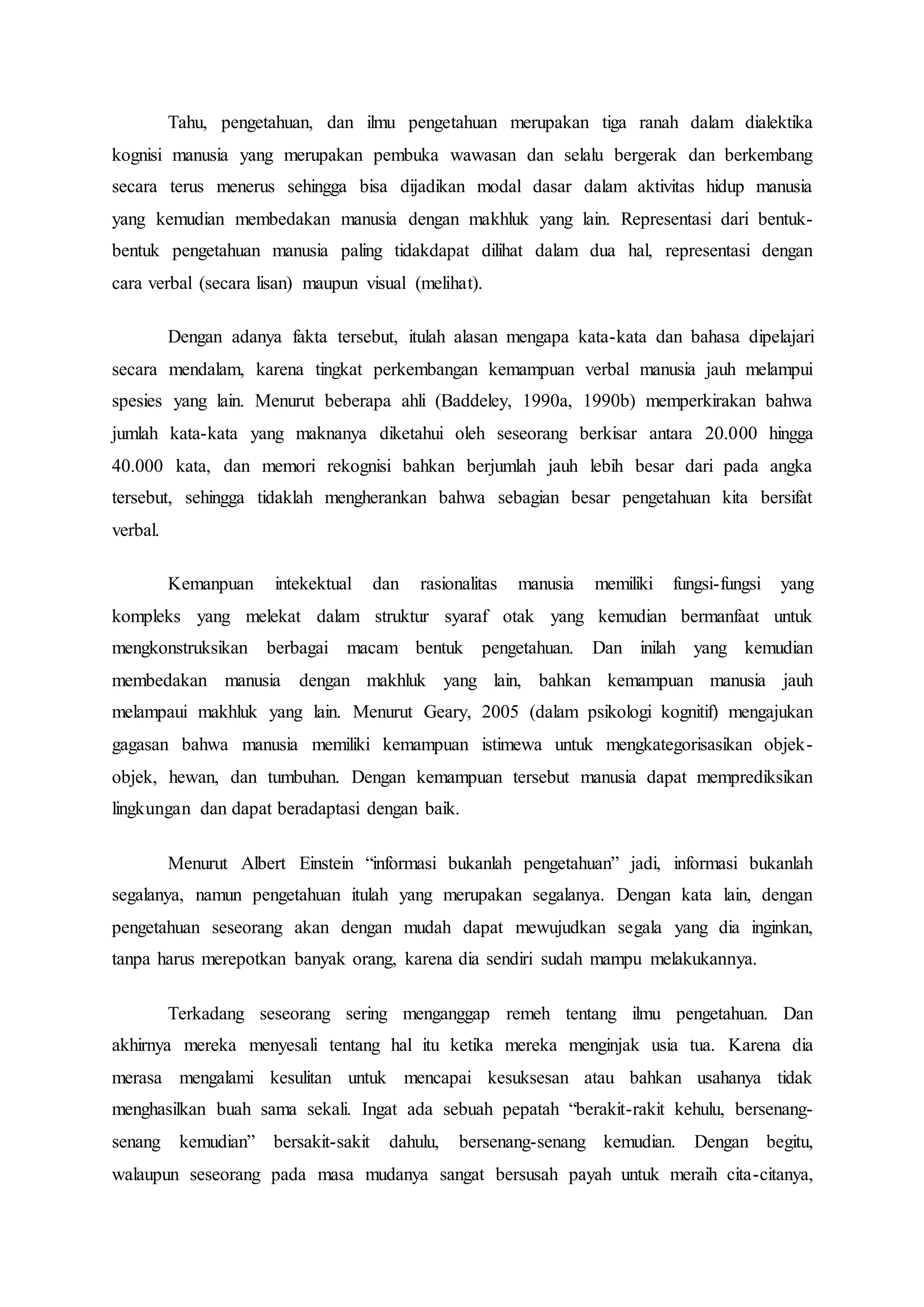 Representasi pengetahuan secara visual | DOCX