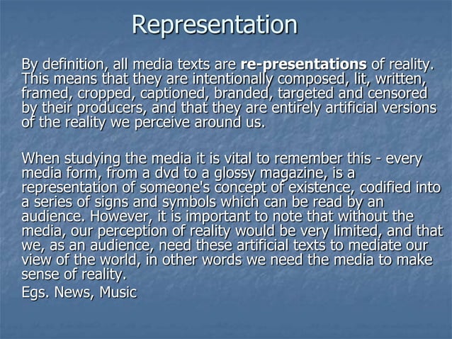 Representation | PPTX