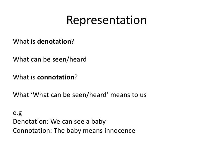 Representation representation