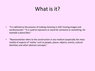 Representation presentation | PPTX