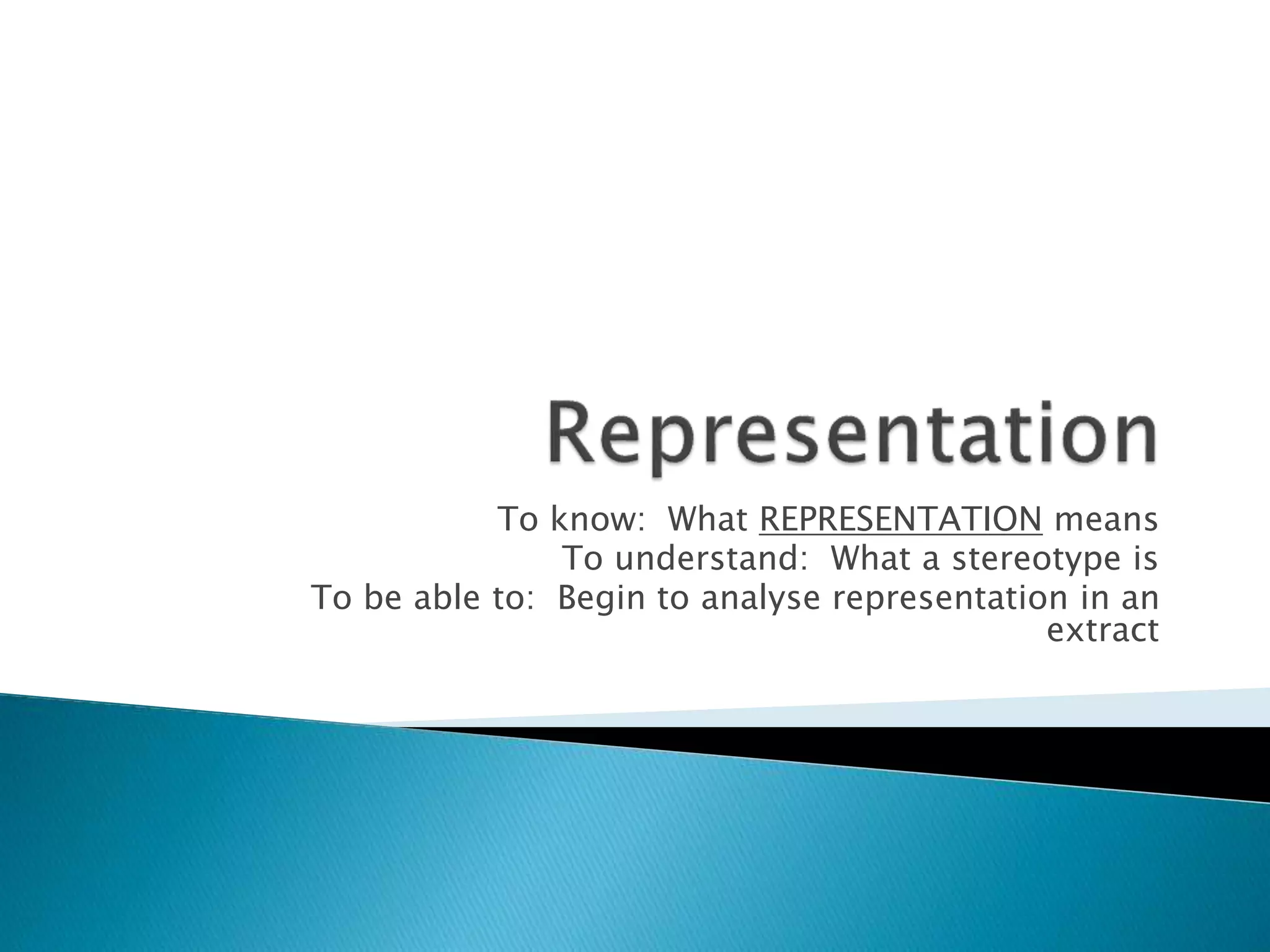 Representation | PPT