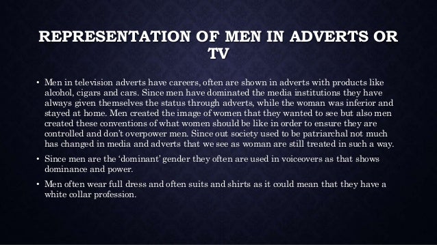 Representation of genders in advertsing and media