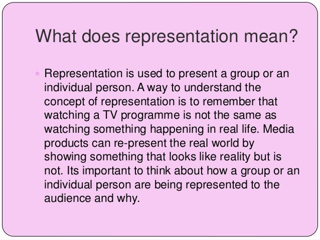 Representation representation