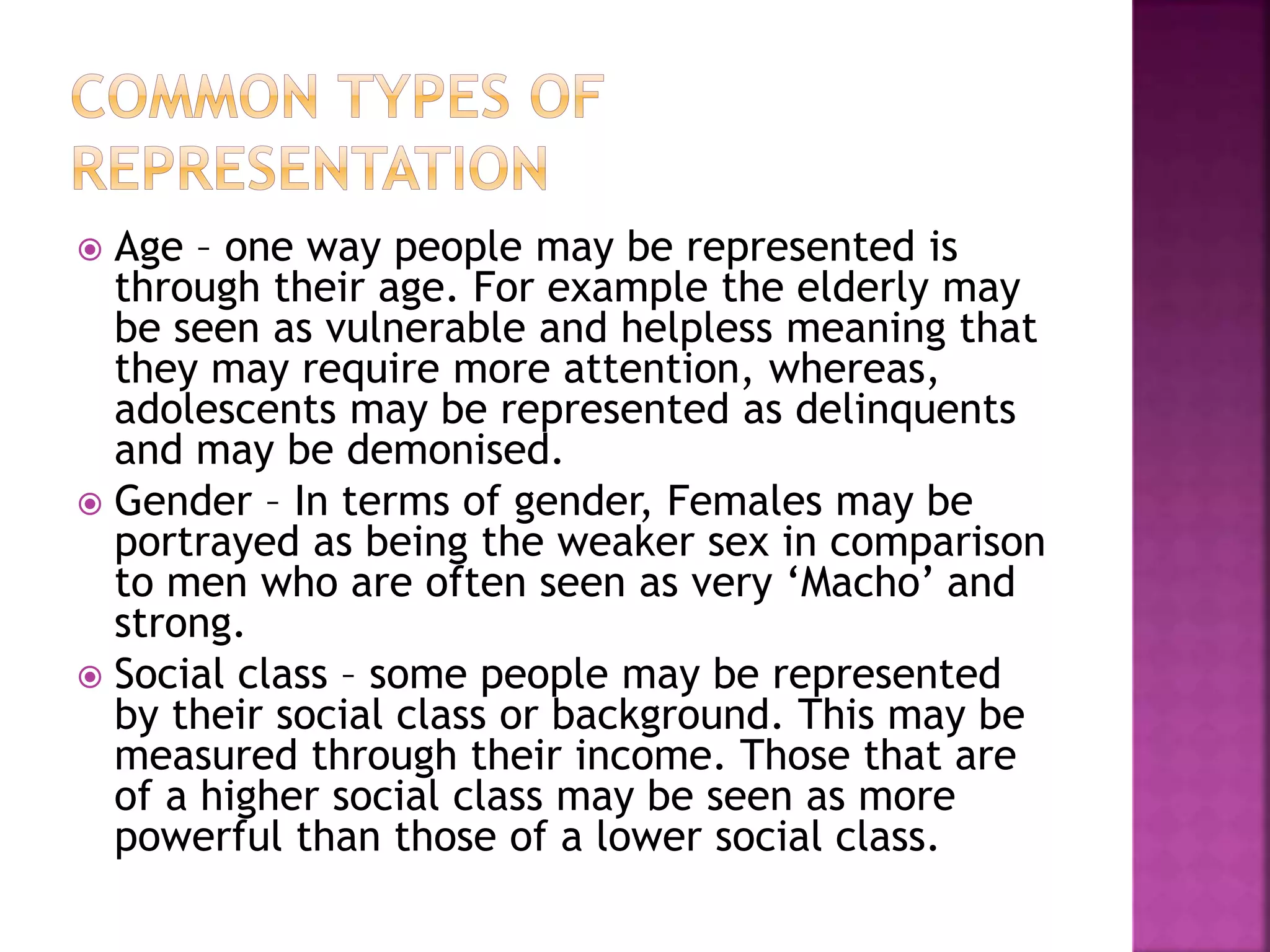 Representation | PPTX