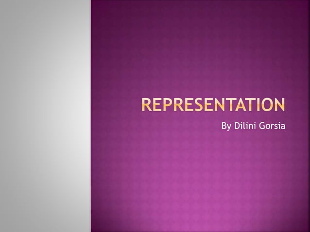 Representation | PPTX