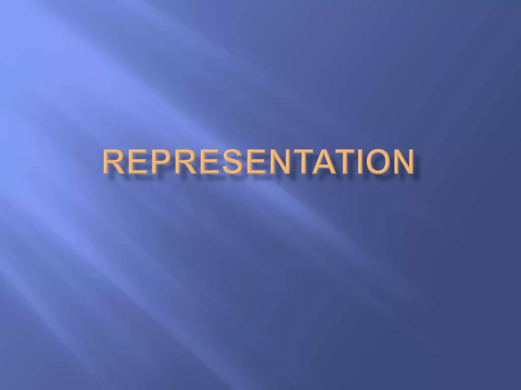 Representation | PPT