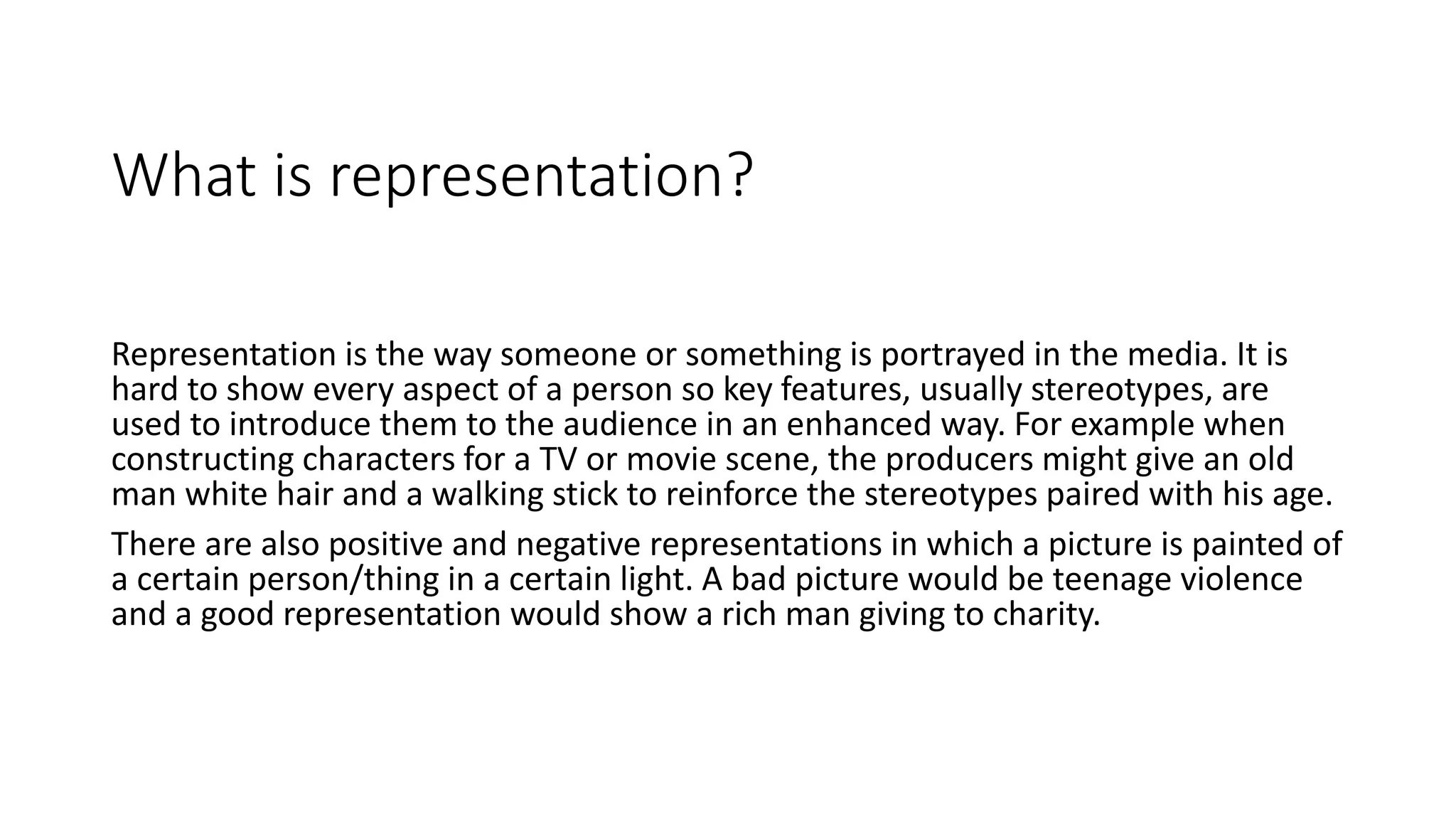 What is Representation? | PPTX | Family and Relationships