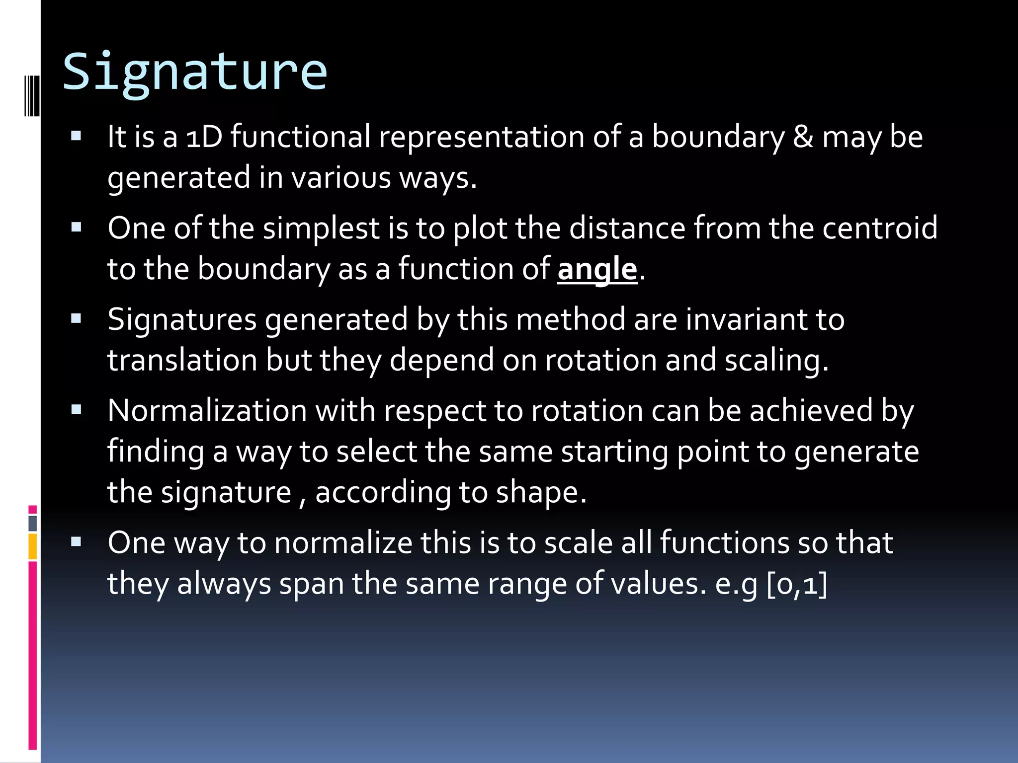 Image Representation & Descriptors | PPTX