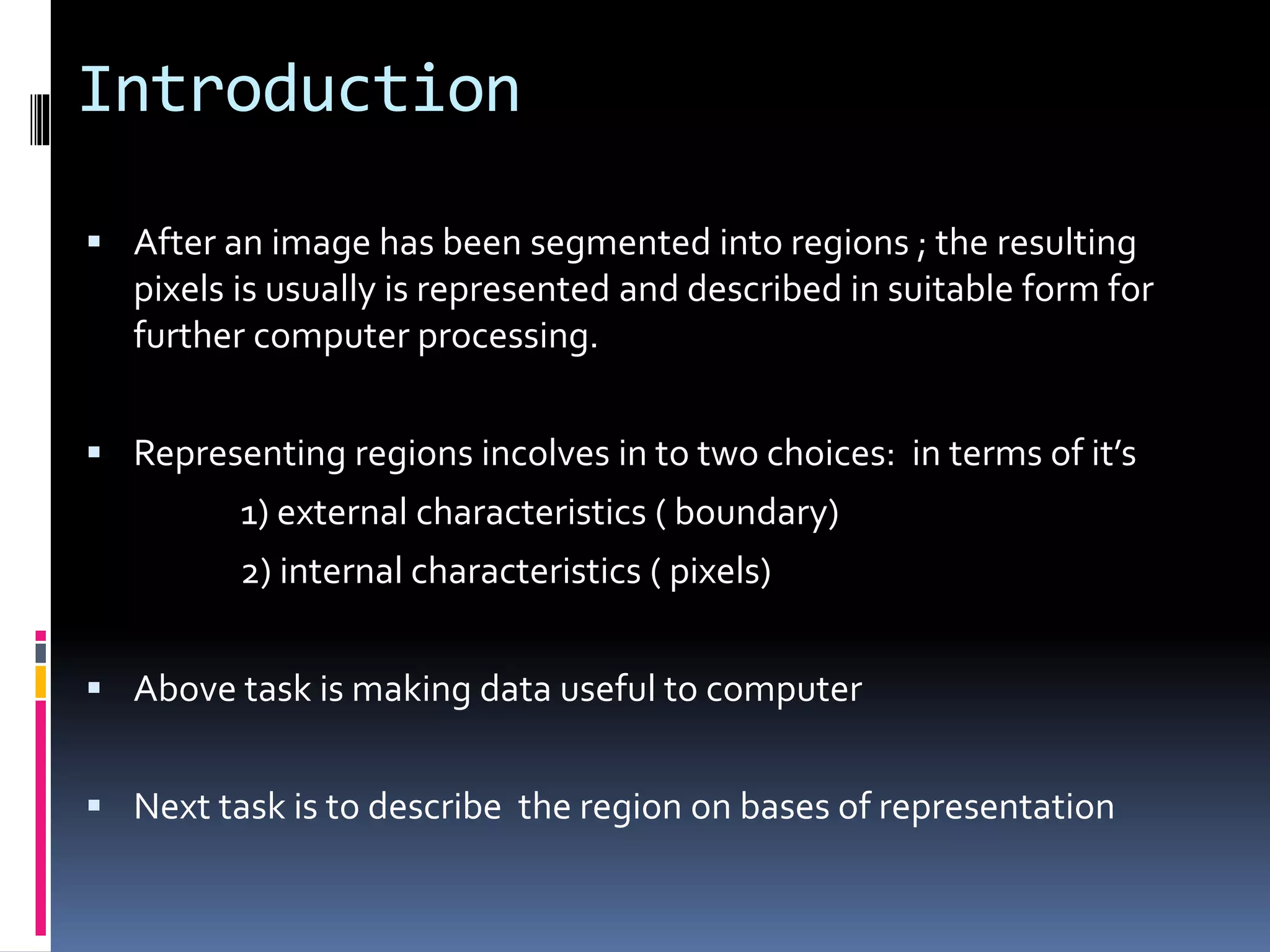 Image Representation & Descriptors | PPTX