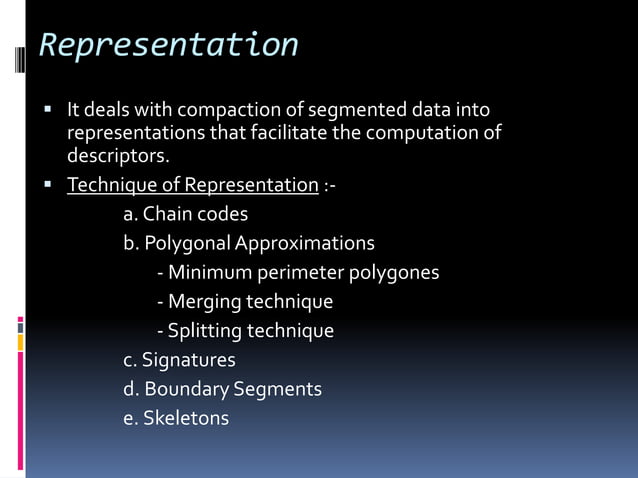 Image Representation & Descriptors | PPTX
