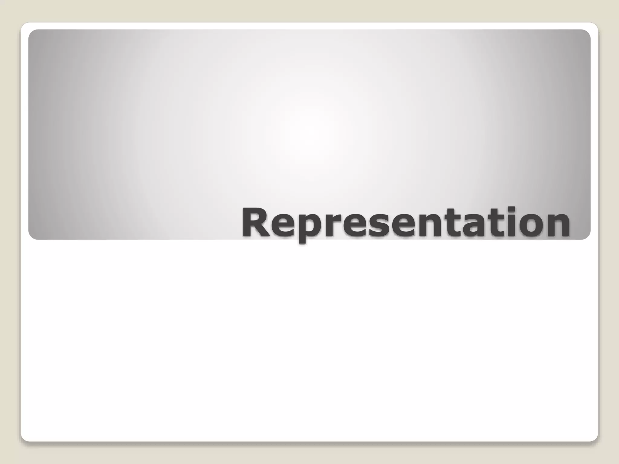 Representation | PPT