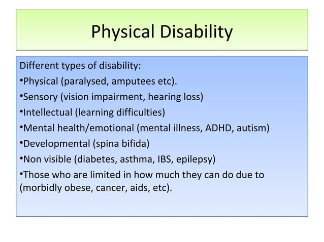 Representation disability | PPT