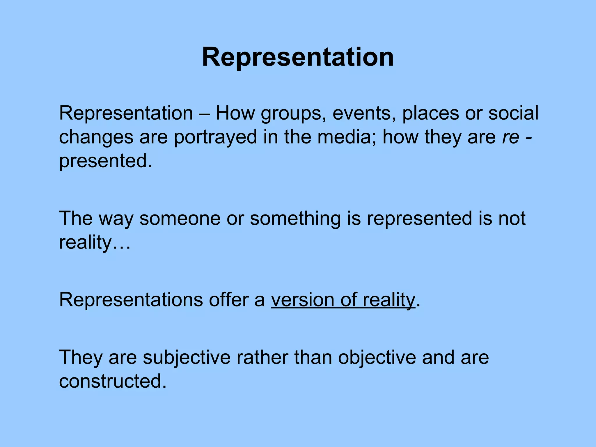 Representation lesson slides | PPT