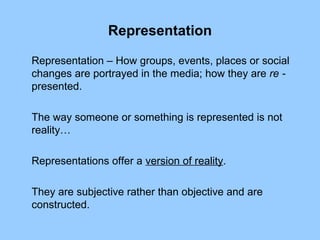 Representation lesson slides | PPT