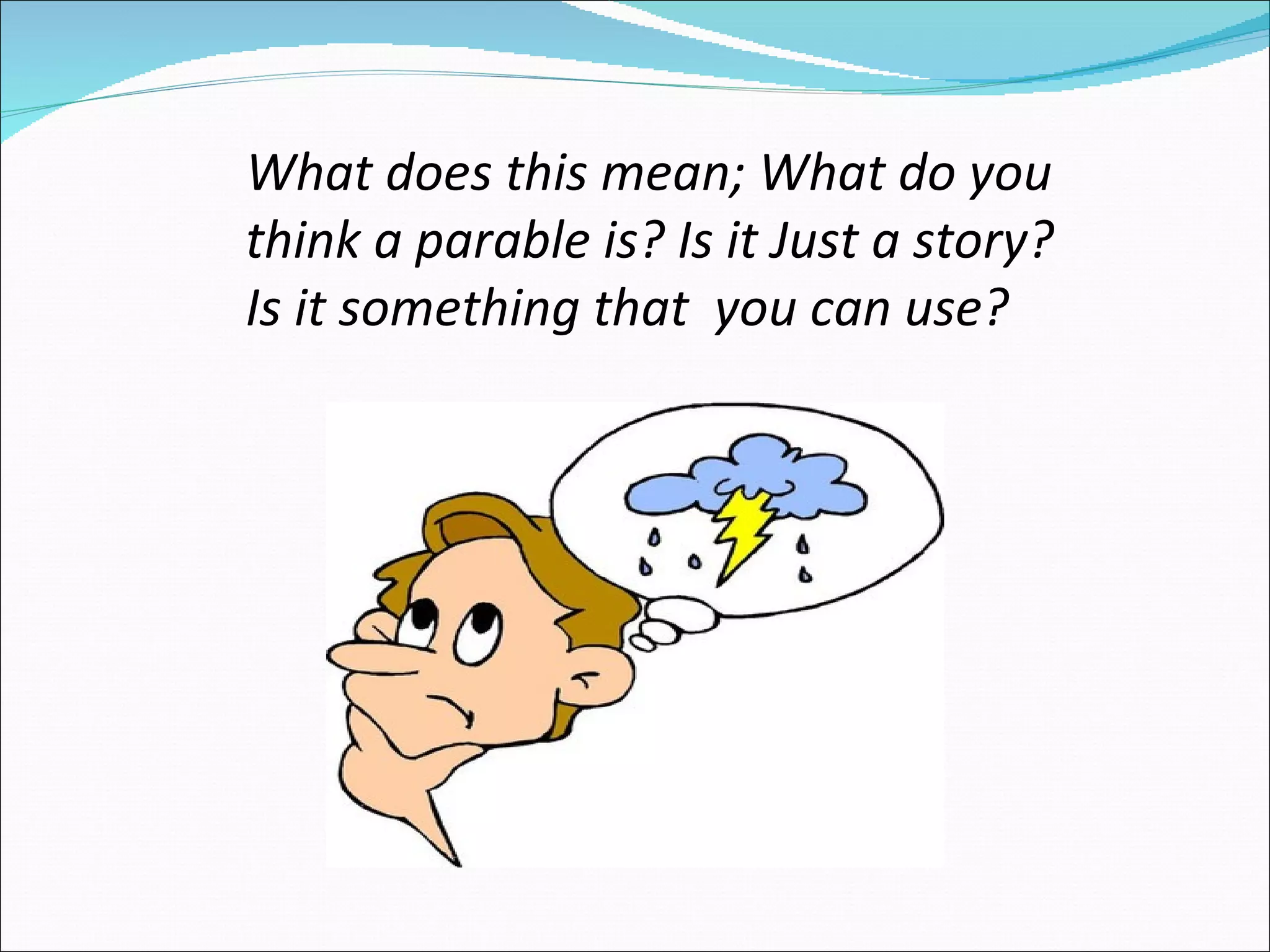 Representation The Parable Of The Weeds And The Wheat | PPT