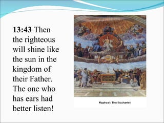 Representation The Parable Of The Weeds And The Wheat | PPT