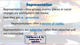 Representation 08 10 18 | PPT | Reality TV | Genres