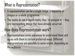 A2 Media Studies: Representation Intro | PPTX