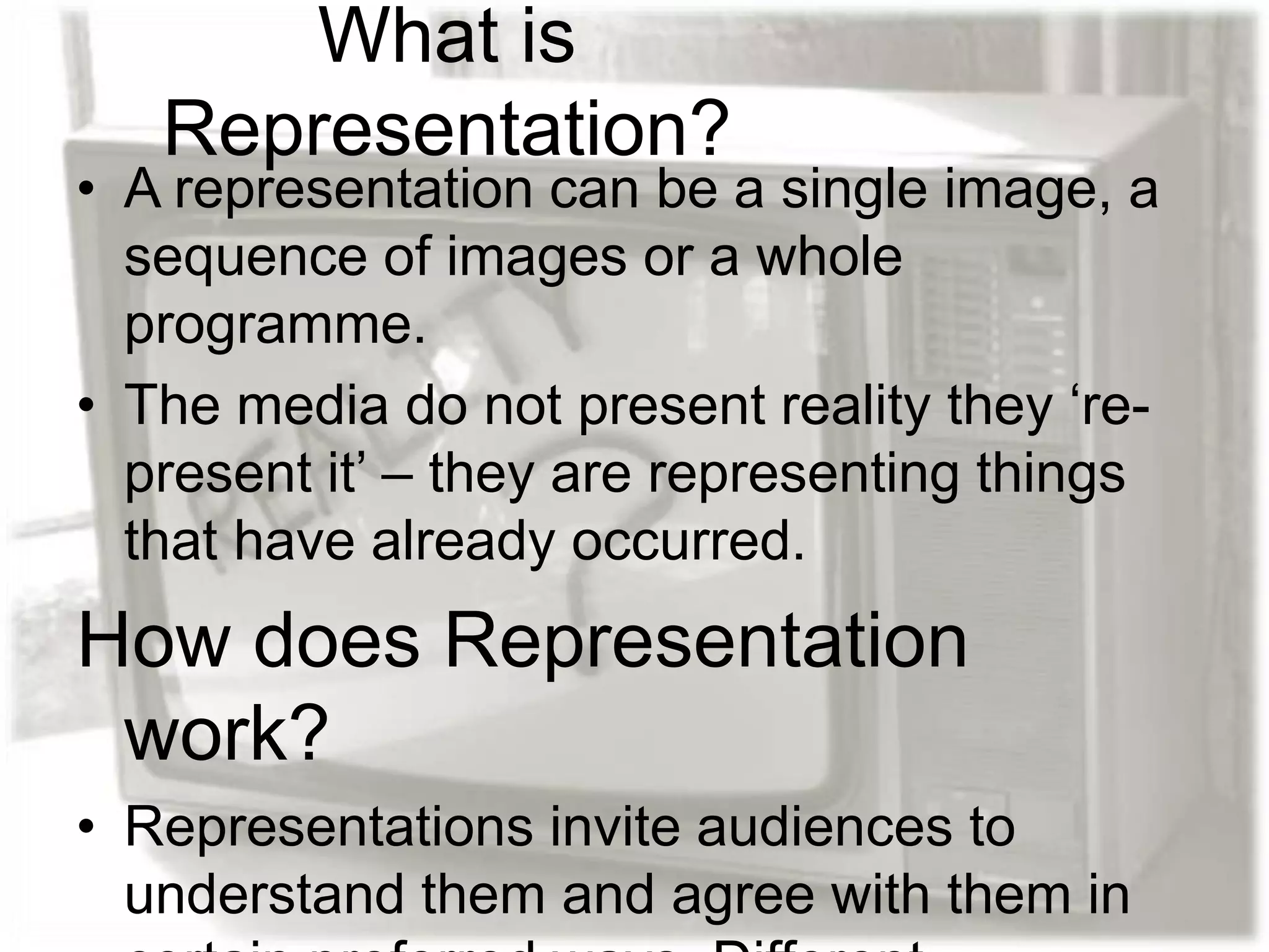 Representation in Music Videos. Lesson 1 | PPTX