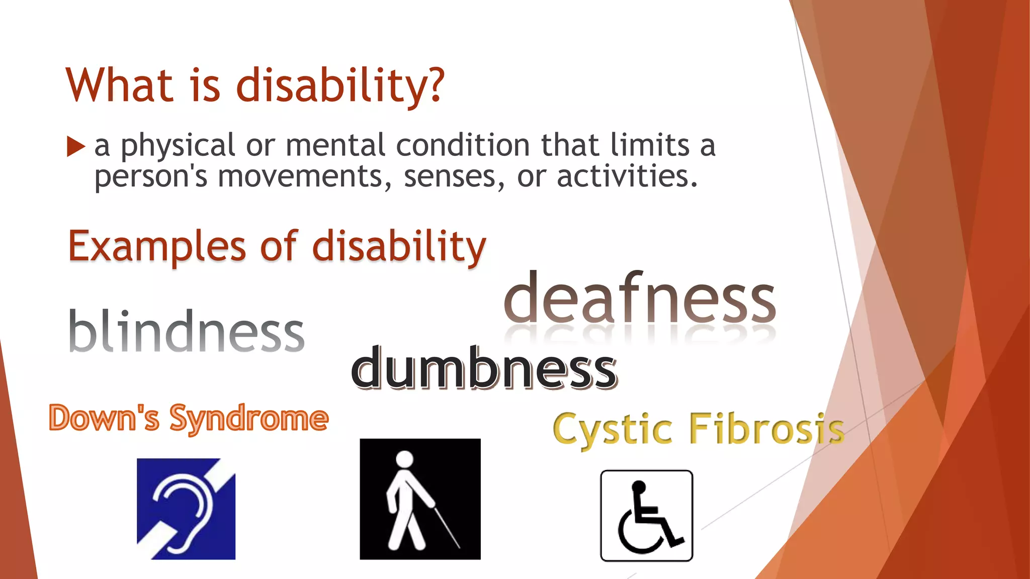 Representational issues disability | PPTX