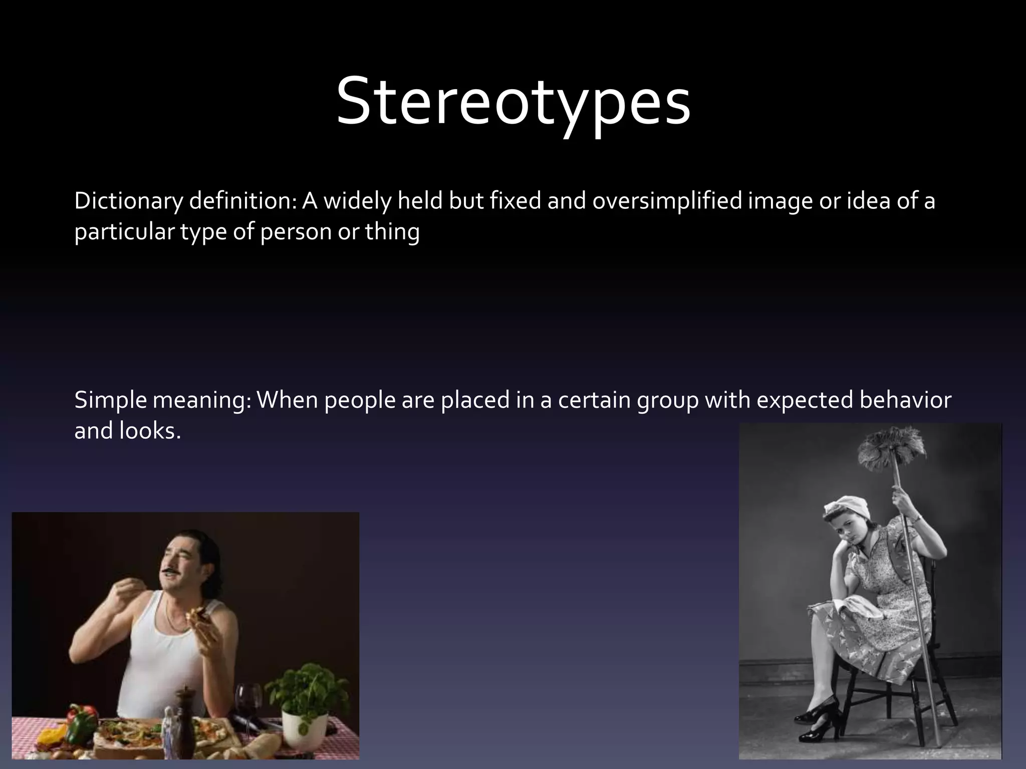 Representation and stereotypes | PPT