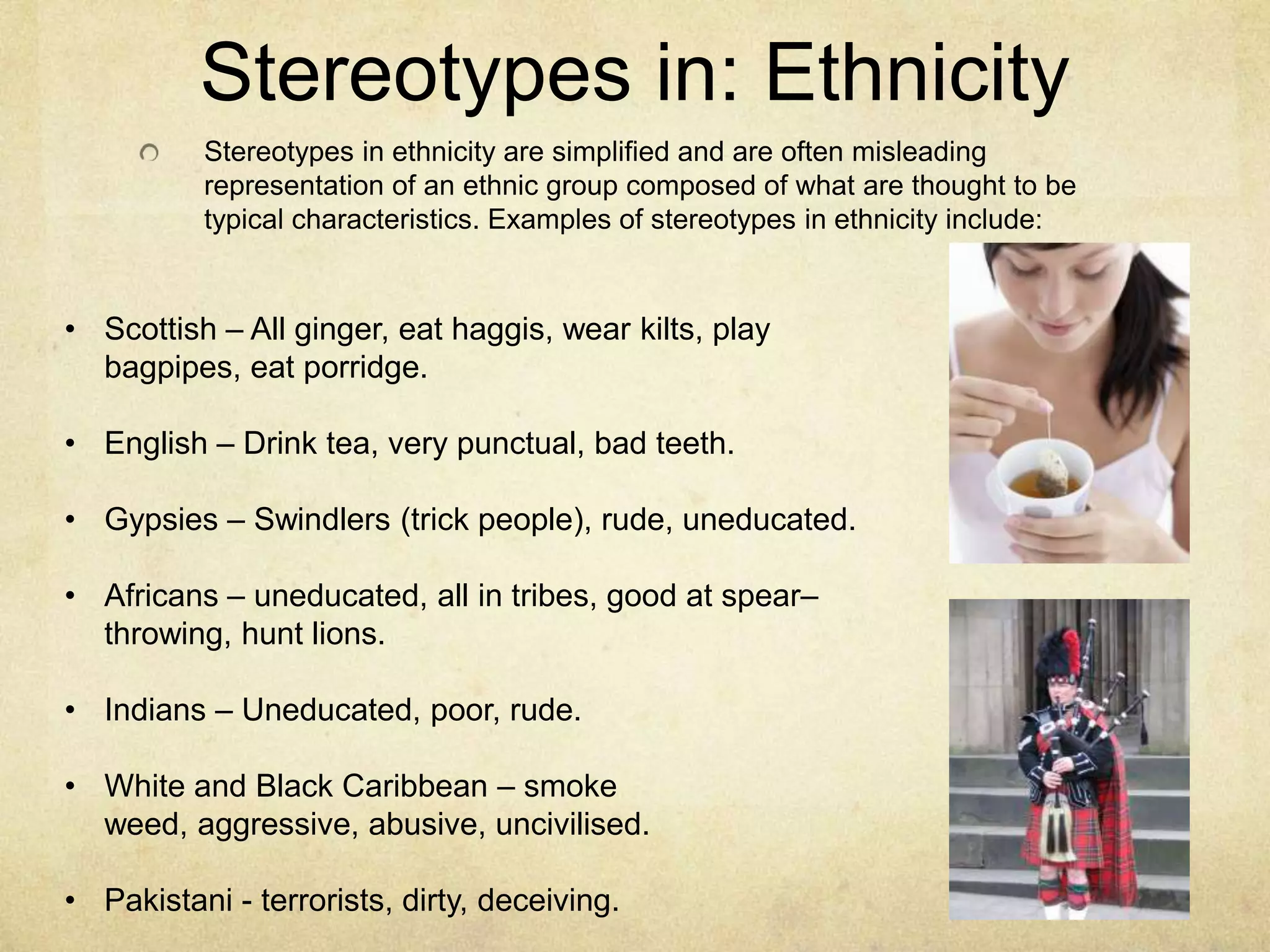 Representation and stereotypes | PPT