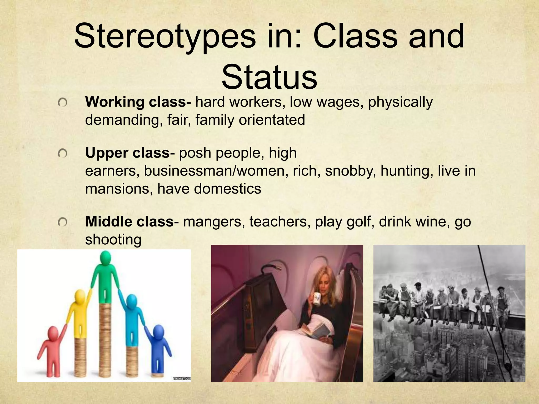 Representation and stereotypes | PPT