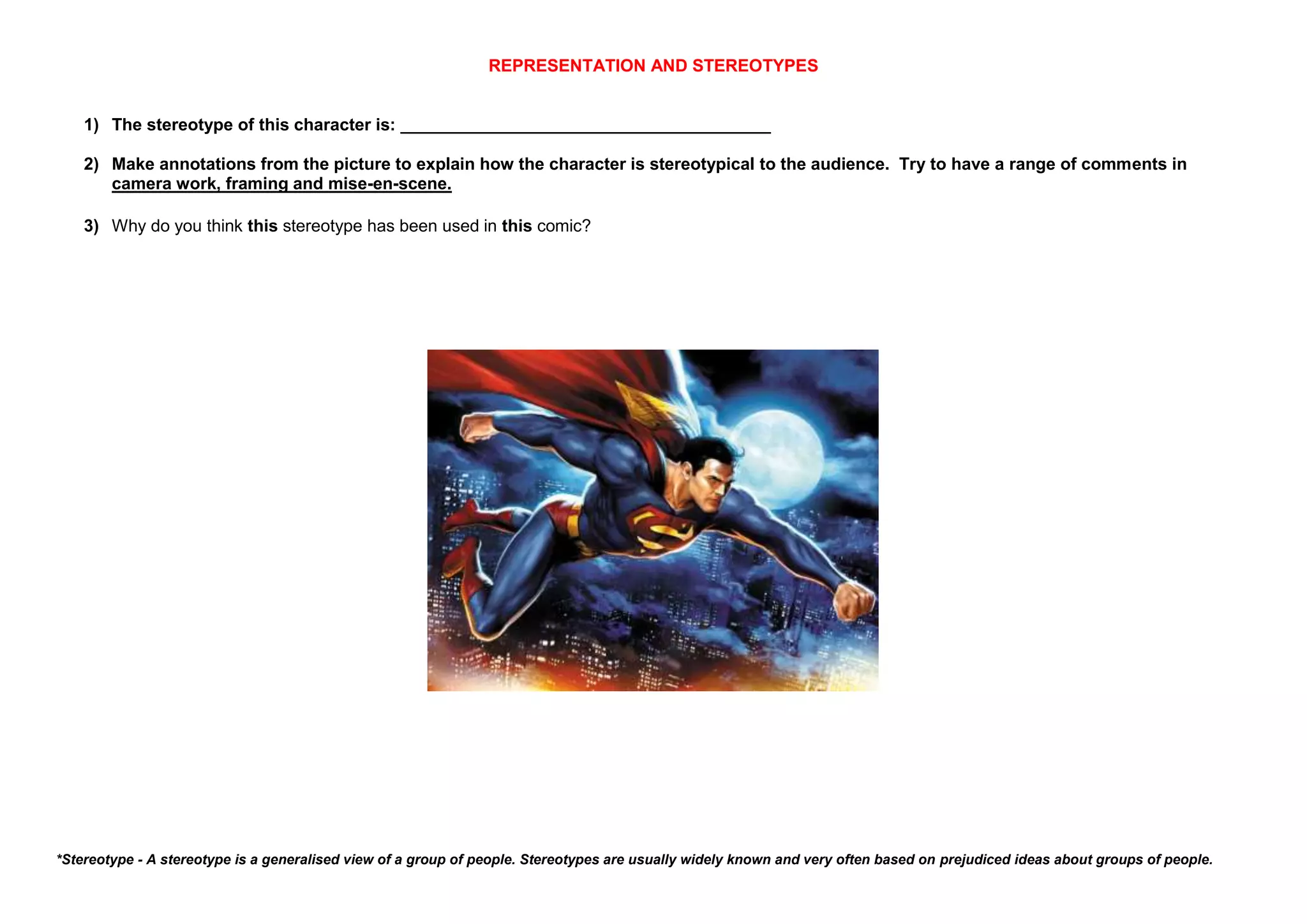 Representation and stereotypes | DOCX