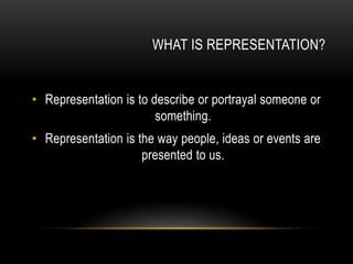 Representation and stereotyps | PPTX