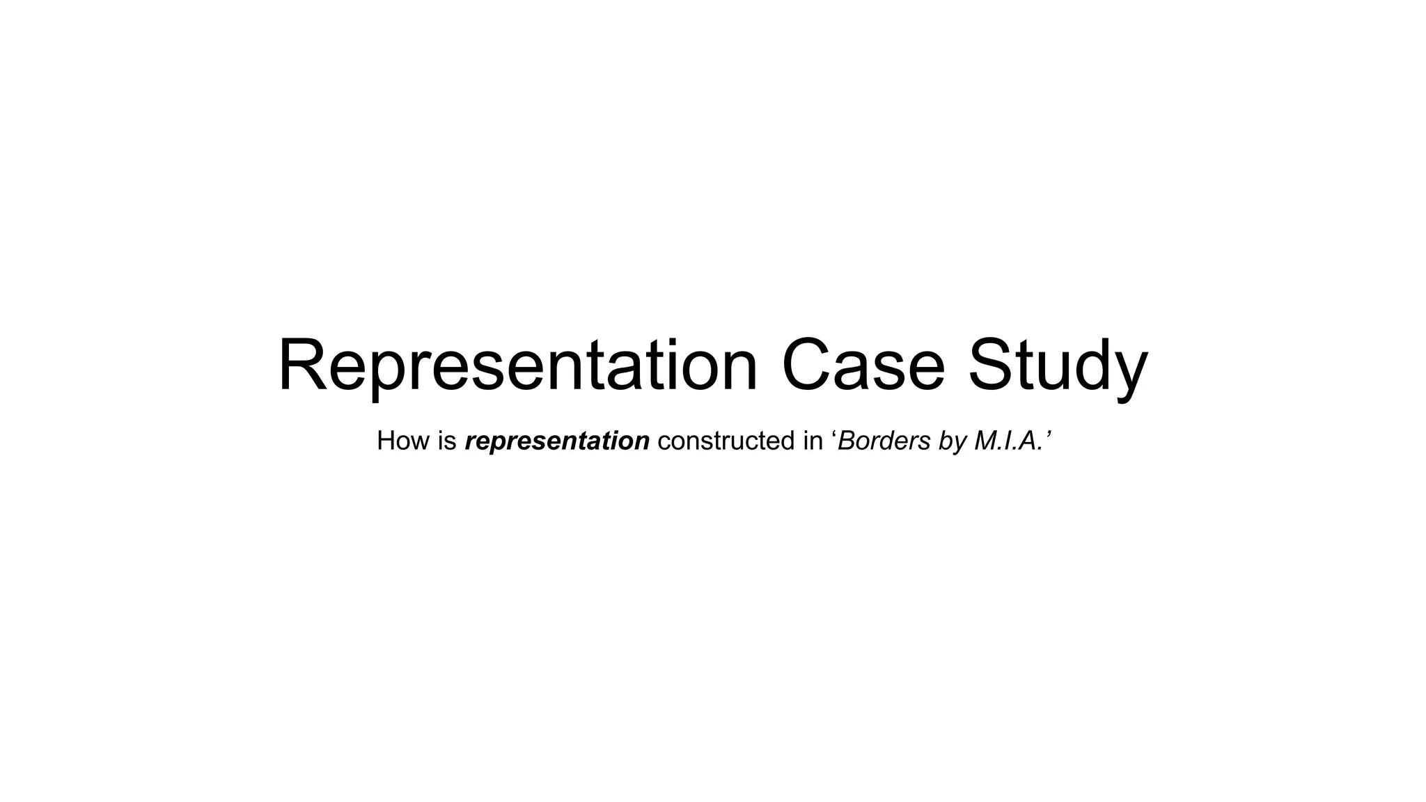 Representation case study | PPT