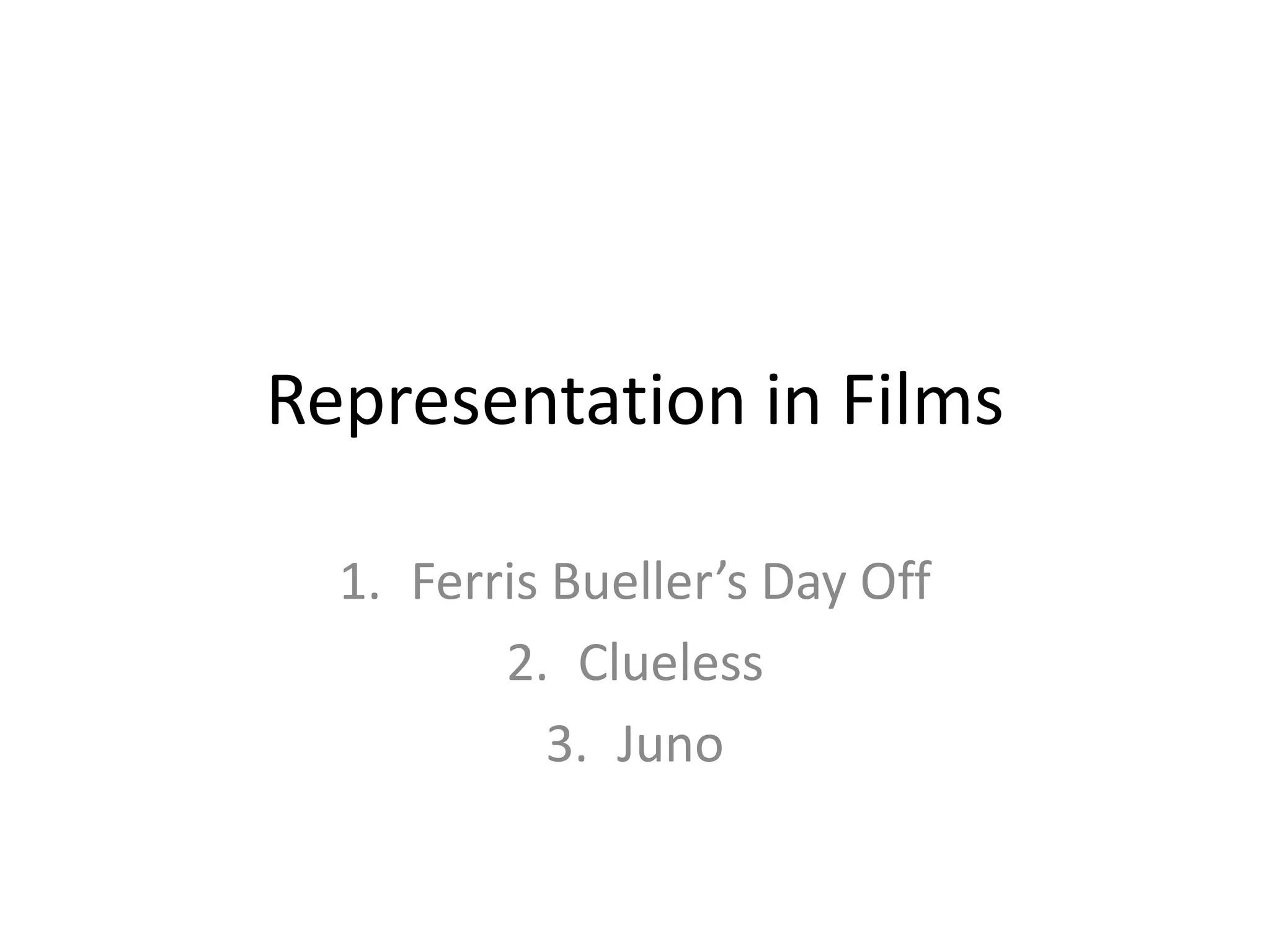 Representation in Films | PPTX
